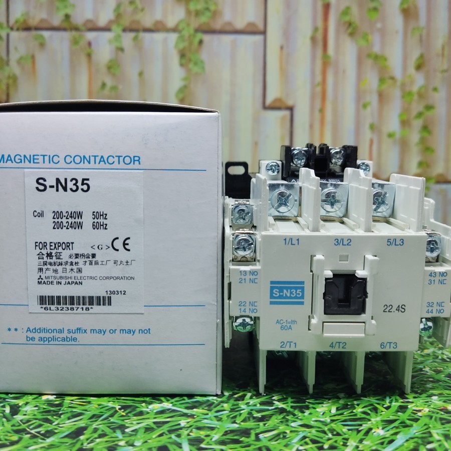 Jual Kontaktor / Contactor Mitsubishi S-N35 SN-35 SN 35 SN35 110V 220V 380V | Shopee Indonesia