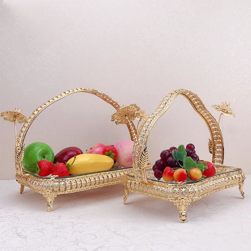 Jual tray nampan kaca cake stand tempat kue tempat buah kaca | Shopee ...