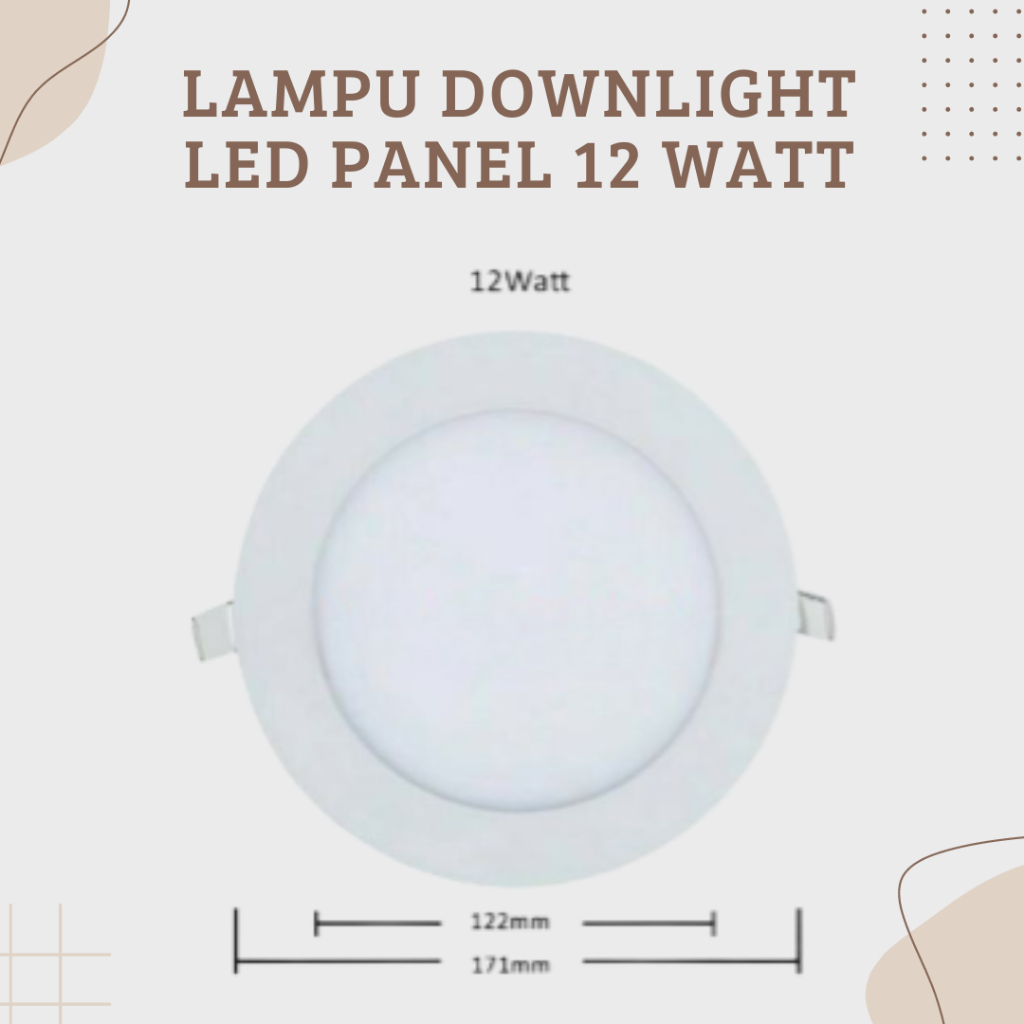 Jual LAMPU DOWNLIGHT LED PANEL 12 WATT BULAT / KOTAK BUNDAR ROUND INBOW ...