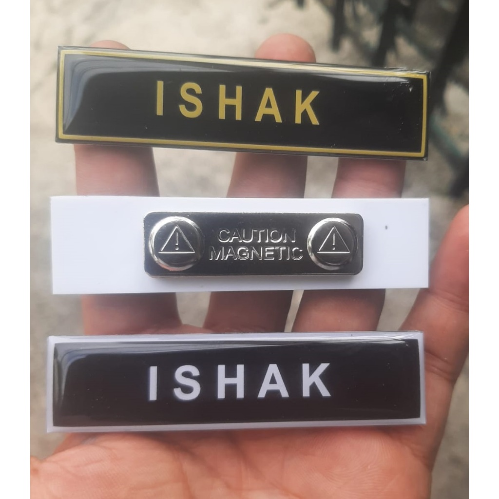 Jual Papan Nama Dada / Name tag / Papan Nama Gold / Papan nama Satuan ...