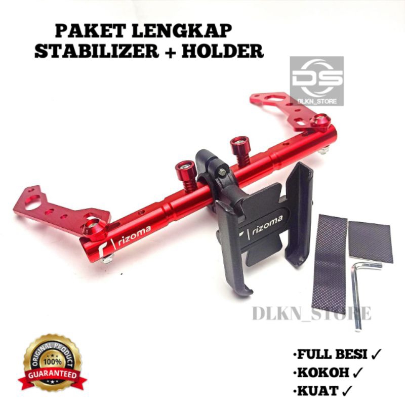 Jual Holder HP paket lengkap + dudukan breket stabilizer spion motor ...