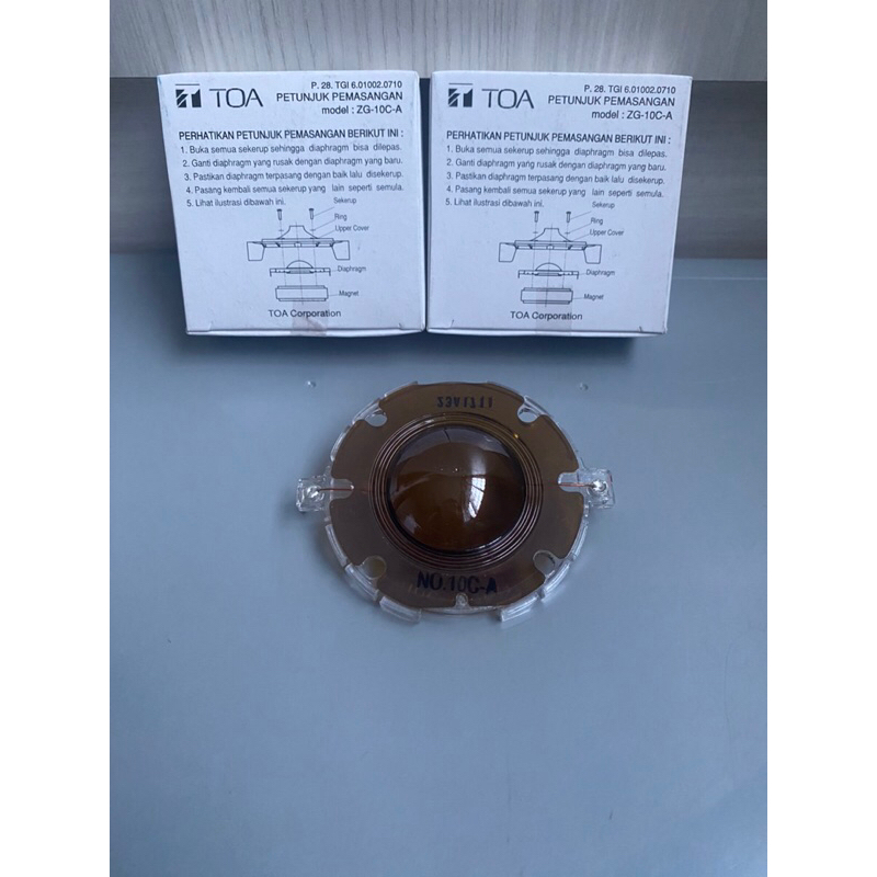 Jual spul toa ZG-10CA toa diaphragm 15 watt with casing 15w ZG 10 CA spool toa original | Shopee ...