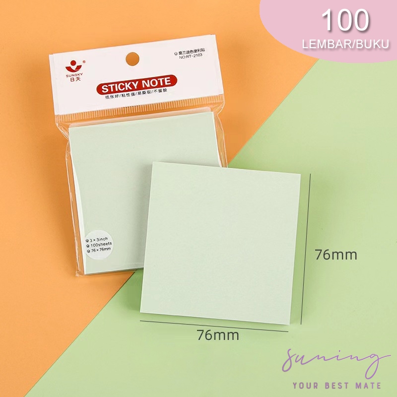 Jual COD STICKY NOTE POLOS / STICKY NOTES PENANDA HALAMAN / STICK NOTE ...