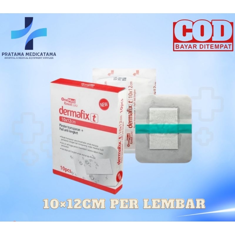 Jual Dermafix T Plester Luka Transparan Anti Air 10 x 12cm Perlembar ...