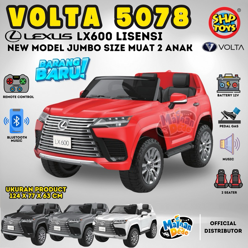 Jual Mainan Mobil Aki Anak Volta 5078 Lexus LX600 / Volta 5077 Land ...