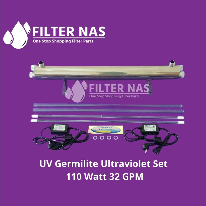 Jual Germilite Ultraviolet UV Set Water Sterilizer 32 GPM 110 Watt | Shopee Indonesia