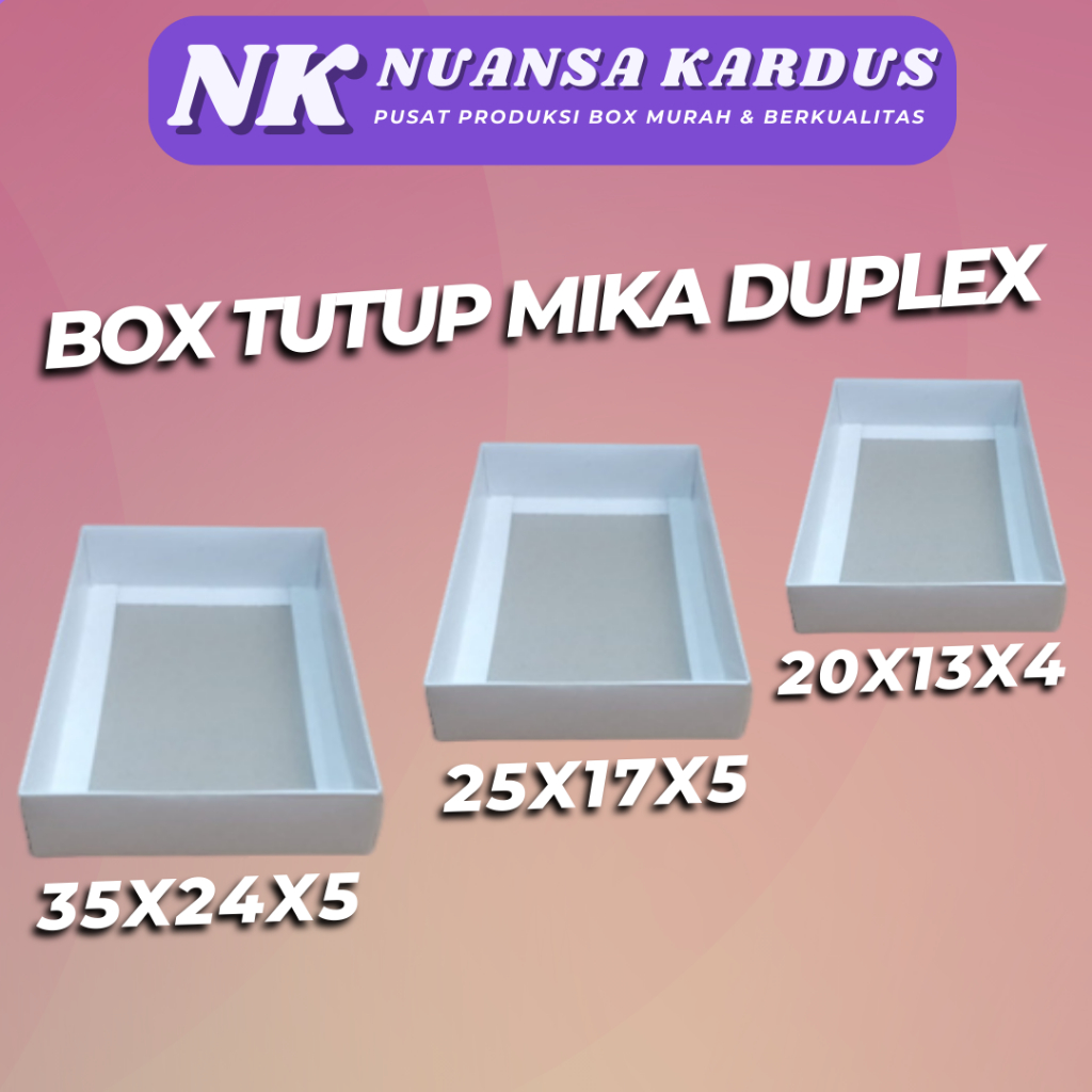 Jual Box Dus Duplex Kotak Putih Tutup Mika | Box Dus Kemasan Pudding ...