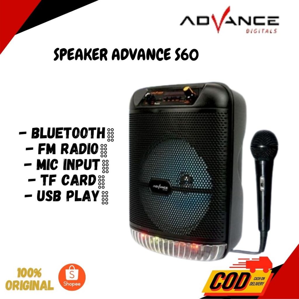 Jual SPEAKER ADVANCE S60 SPEAKER BLUETHOO | Shopee Indonesia