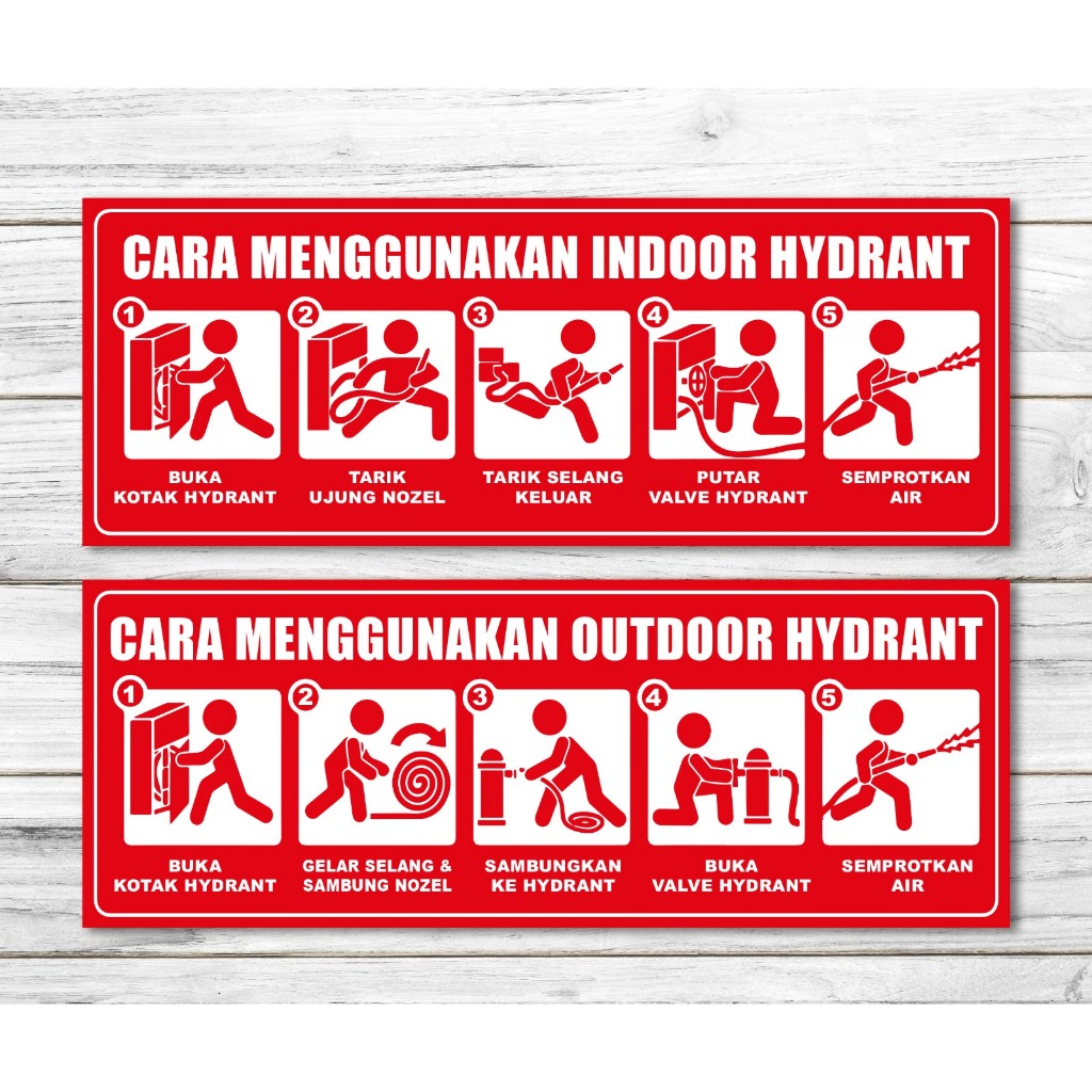 Jual STIKER VINYL CARA PENGGUNAAN HYDRANT Indoor/Outdoor | Shopee Indonesia