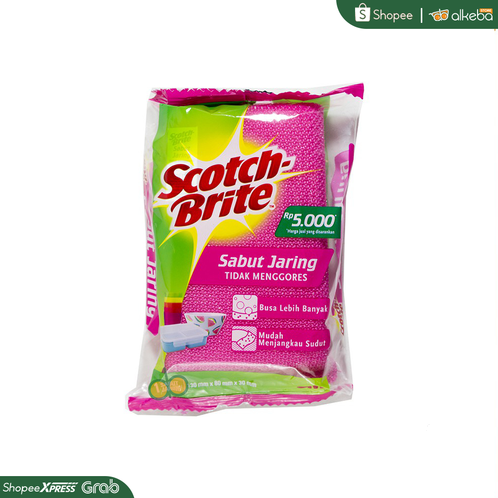 Jual Spons Cuci Piring 3M SCOTCH BRITE Pink – Sponge Sabut Jaring ...