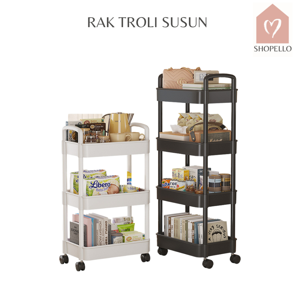 Jual Shopello Rak Troli Susun Tempat Penyimpanan Serbaguna Makanan ...