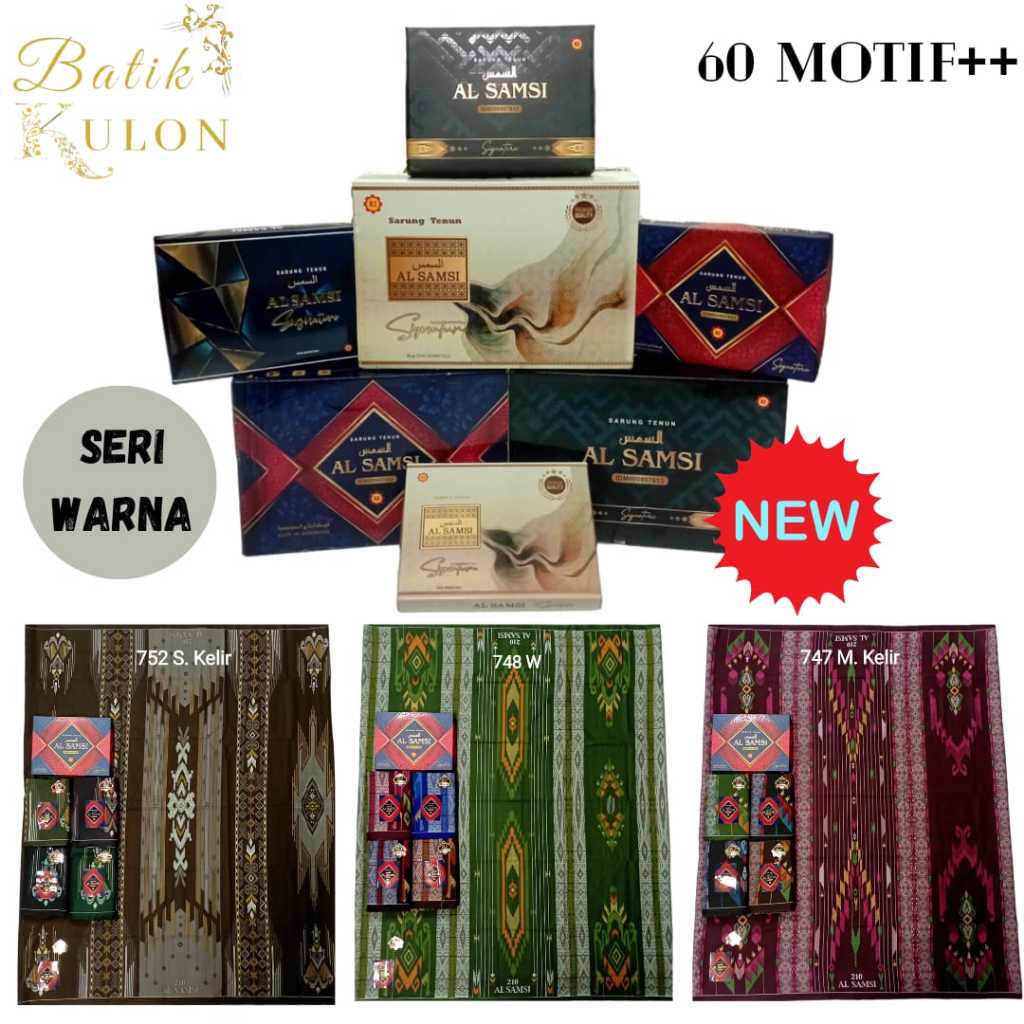 Jual 10pcs Sarung Tenun Al Samsi DUS TERBARU Signature (BISA SERAGAM) TERMURAH ORI RATNA JAYA ...