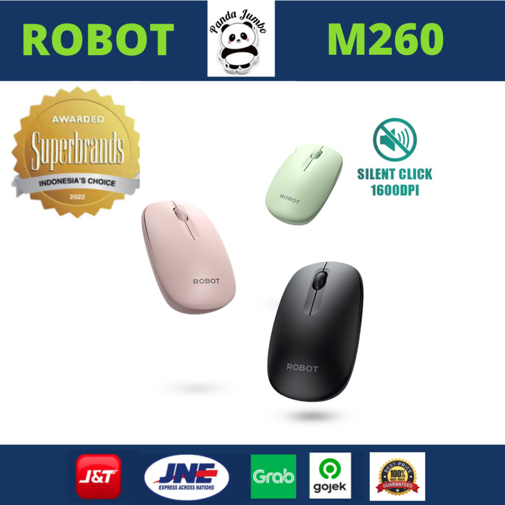 Jual ROBOT M260 mouse Wireless Optical USB Mouse 2.4G(PJ) | Shopee ...