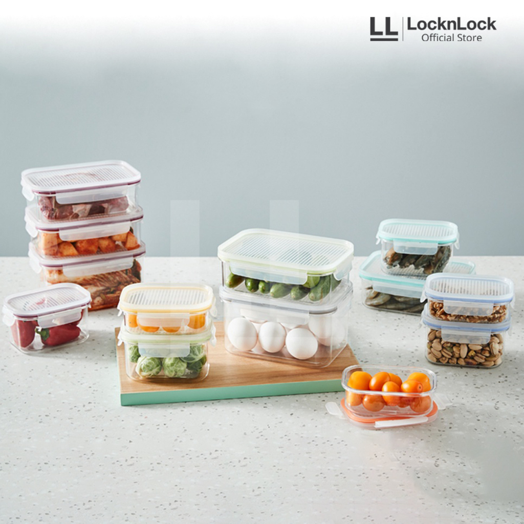 Jual LocknLock Bisfree Modular Red Rectangular Series | Shopee Indonesia