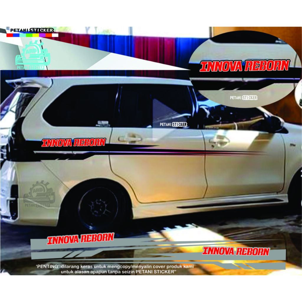 Jual STIKER MOBIL KIJANG TOYOTA KIJANG INNOVA REBORN NEW CUTTING STIKER ...