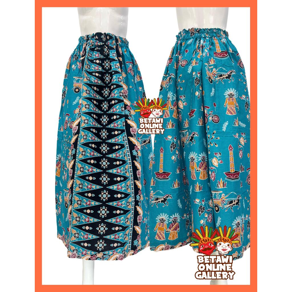 Jual Rok Tumpal Batik Betawi Full Karet / Rok Batik Betawi / Rok Tumpal ...