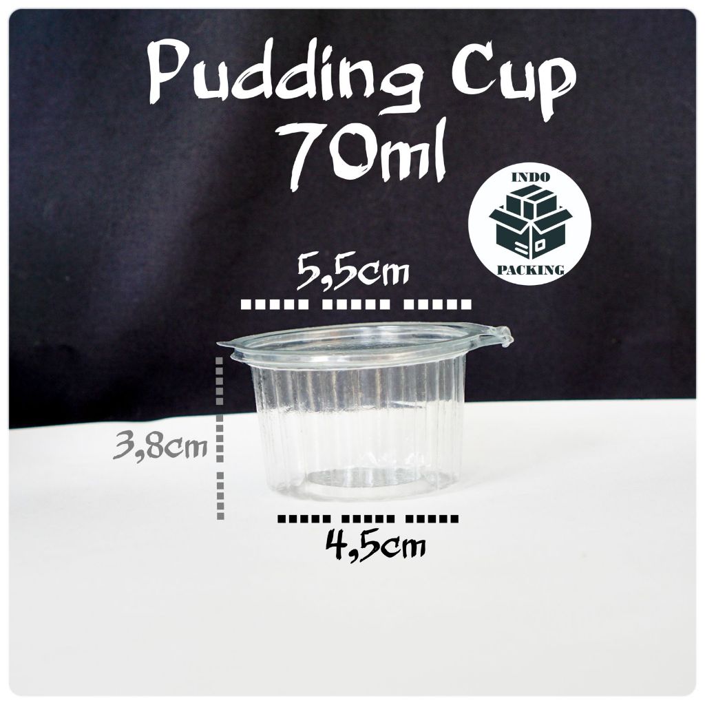 Jual (isi 50 pcs) Cup Pudding Mika 70ml Tutup Sambung / Cup Sambal ...