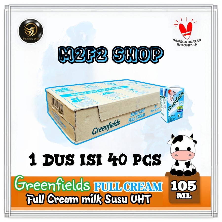 Jual Greenfields Susu Kotak UHT Full Cream Milk | Plain - 105 ml (Kemasan Karton) | Shopee Indonesia
