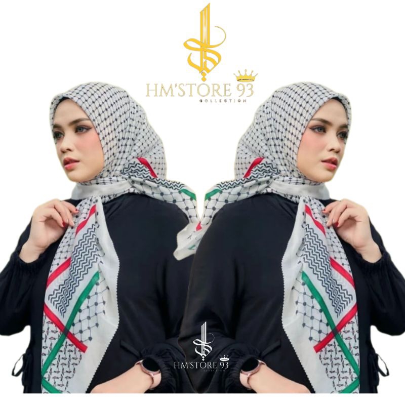 Jual HIJAB VOAL MOTIF PALESTINA KERUDUNG SEGI EMPAT JILBAB SEGIEMPAT ...