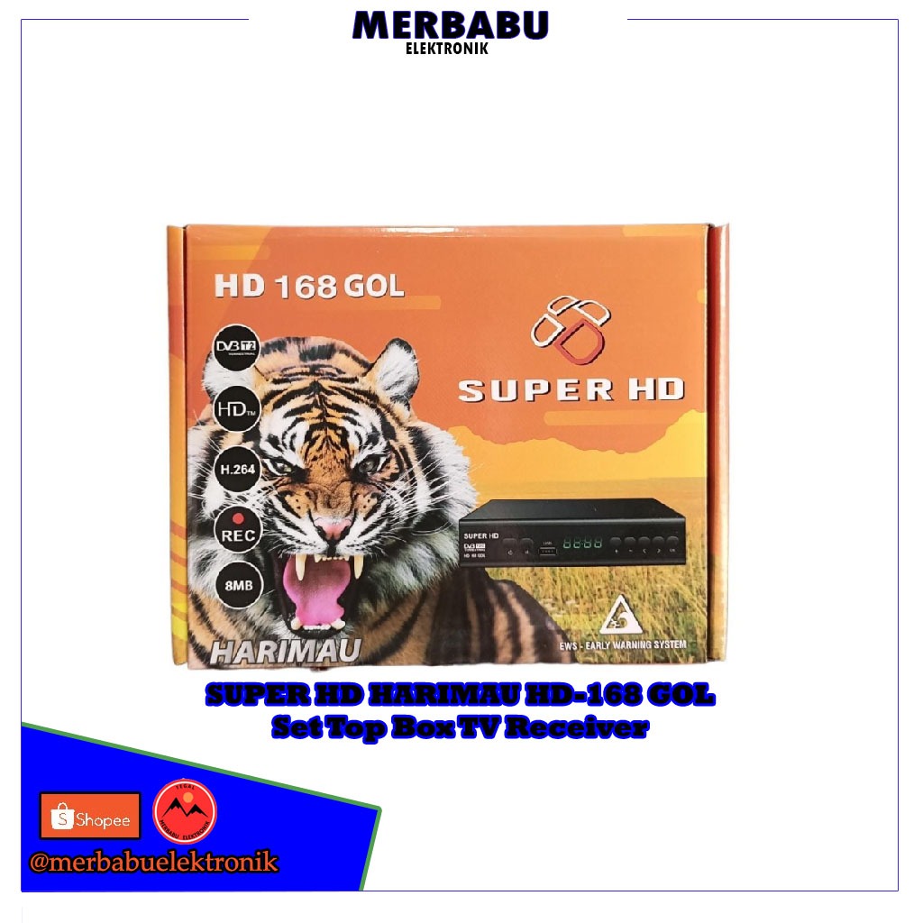 Jual SUPER HD HARIMAU HD-168 GOL Set Top Box TV Receiver | Shopee Indonesia