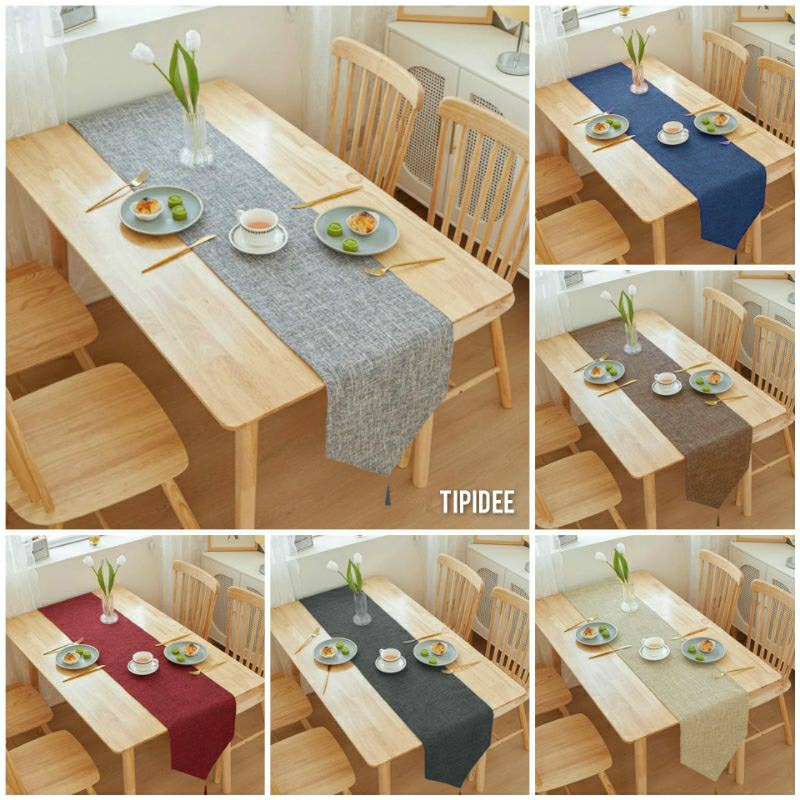 Jual TIPIDEE - Taplak Meja / Table Runner Premium Polos | Shopee Indonesia