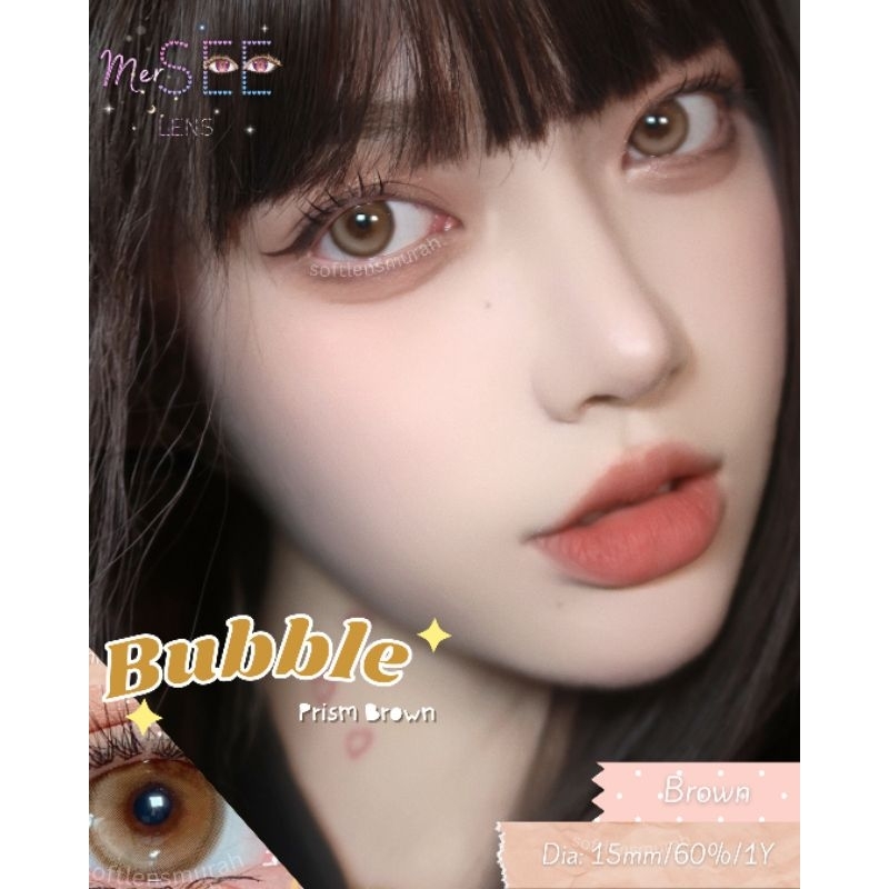 Jual ORIGINAL Bubble prism Brown softlens korea softlens brown cerah ...