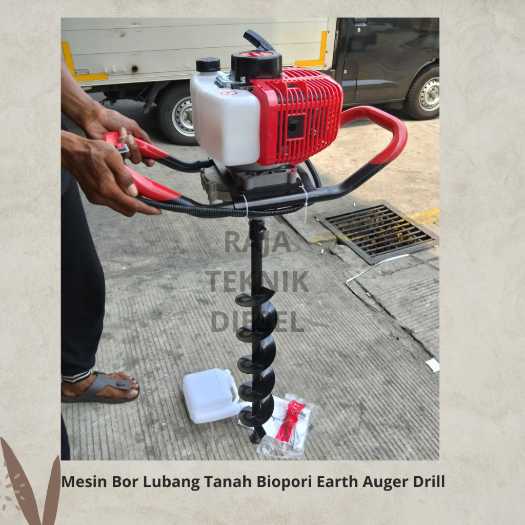 Jual Mesin Bor Lubang Tanah Biopori Earth Auger Dril 63CC + MATA BOR ...