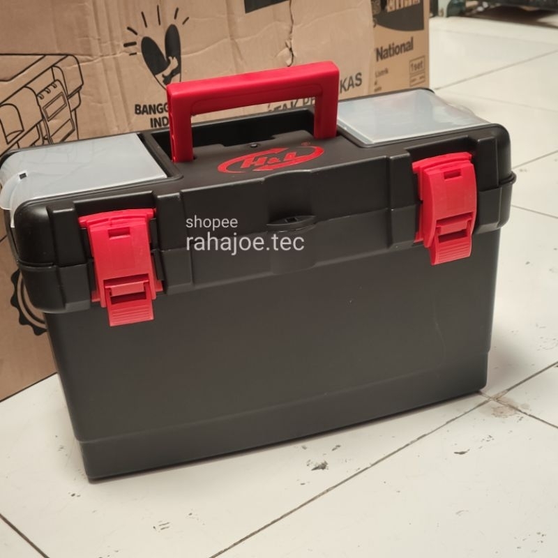 Jual Tool Box 16" x 25 H&L Hitam Kotak toolbox / biru hitam Wadah ...