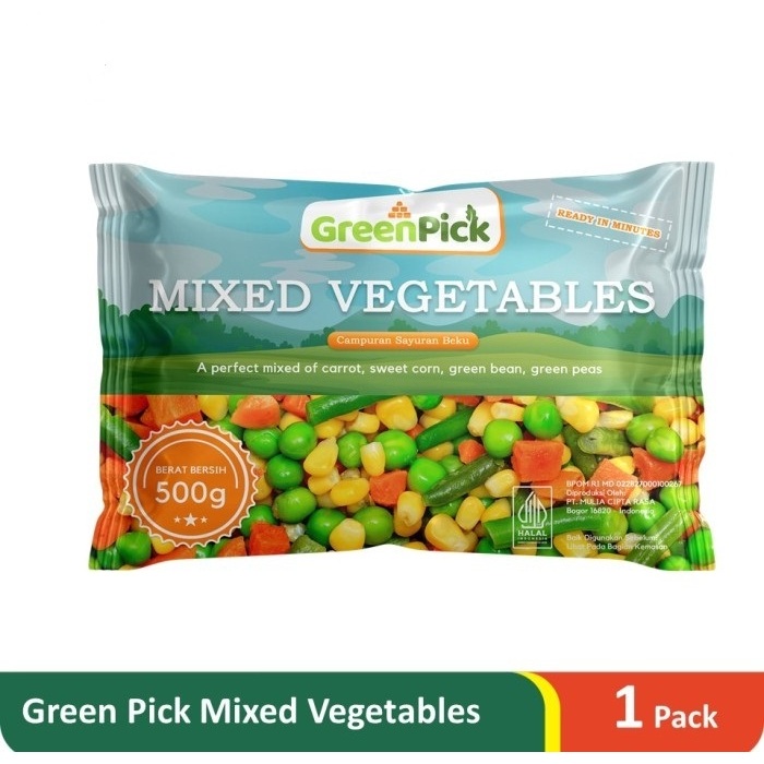 Jual MIXED VEGETABLES 4-WAY GREENPICK 500GR SAYURAN CAMPUR BEKU 4 JENIS ...