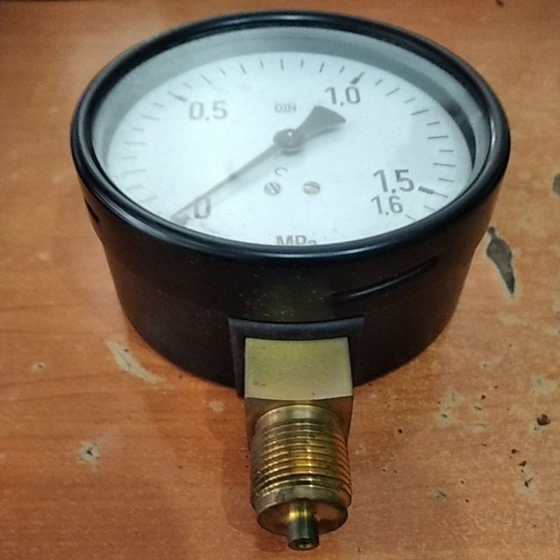 Jual pressure gauge manometer 4" raket 0 - 1,6 MPa drat 1/2 WIKA ...