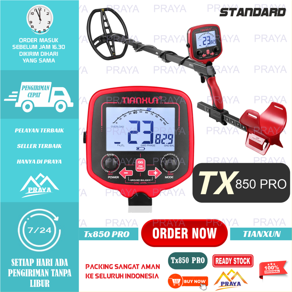 Jual TX850 PROFESSIONAL METAL DETECTOR UNDERGROUND ALAT PENCARI EMAS TX ...