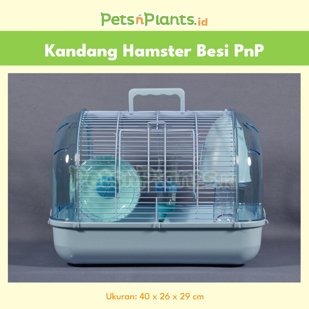 Jual Kandang Hamster Besi Hamster Cage PetsNPlants.id 40x26x29cm Blue ...
