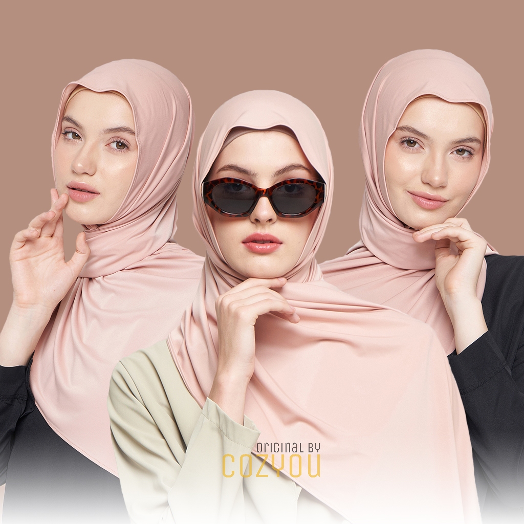 Jual Cozyou - Hafana Pashmina Kaos Jersey Premium | Shopee Indonesia