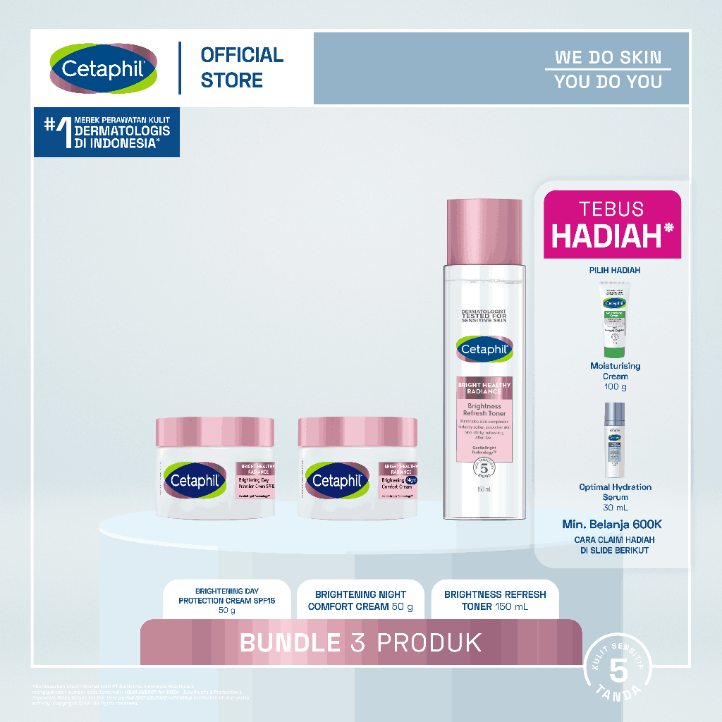 Jual Cetaphil Bright Healthy Radiance Moisturizing Package | Shopee ...