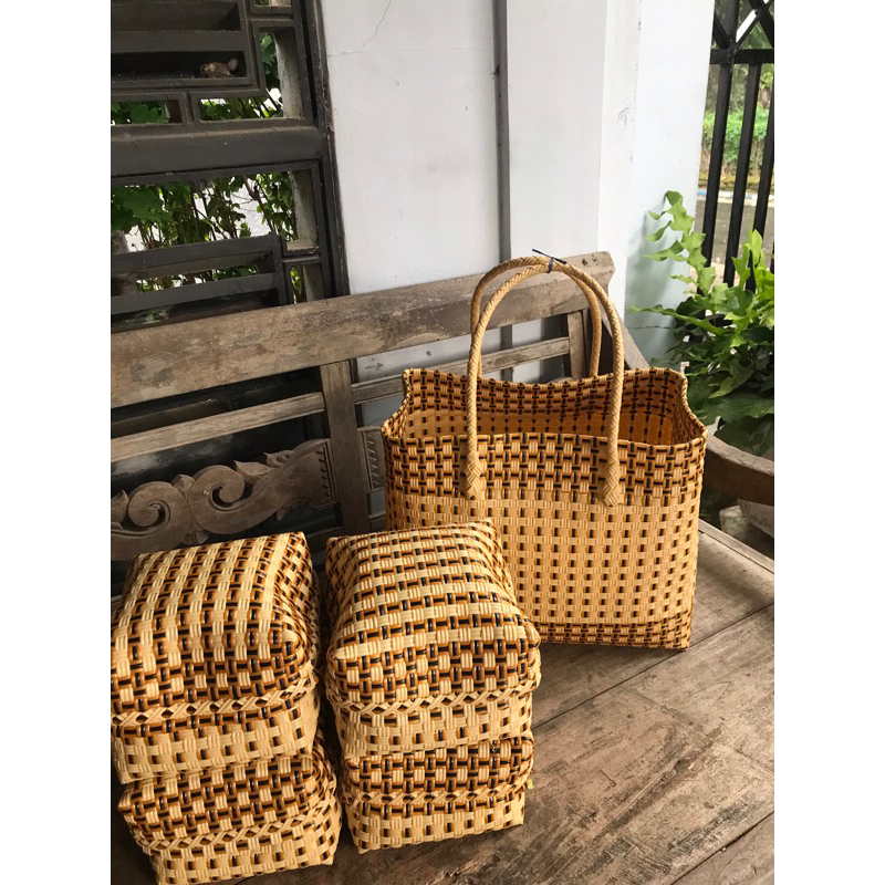 Jual Tas anyaman keben isi 4 anak keben | Shopee Indonesia
