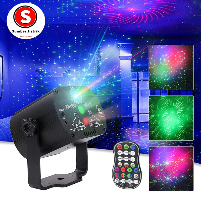 Jual Lampu Disco Laser DJ Remote Control Lighting Lampu Panggung Lampu ...