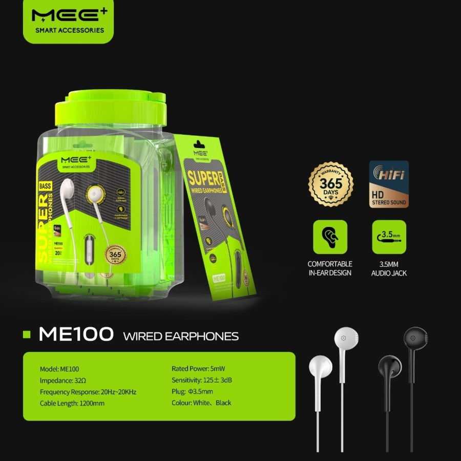 Jual Hansfree MEE + ME100 hansfree Super Bass with microphone Handset ...