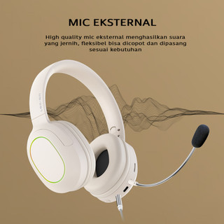 Jual LOG ON HEADPHONE STEREO FULL BASS WIRELESS BT5.3 WIRED 2IN1 ...