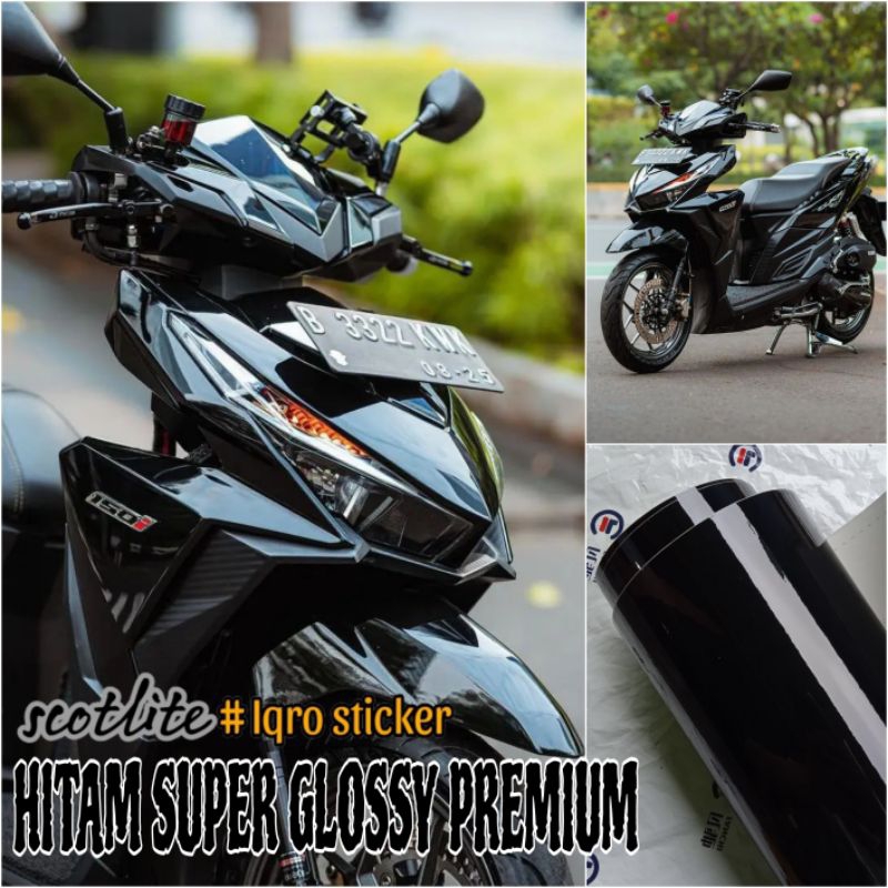 Jual Sticker Scotlet Hitam Super Glossy Fanchi Premium lebar 50 cm ...