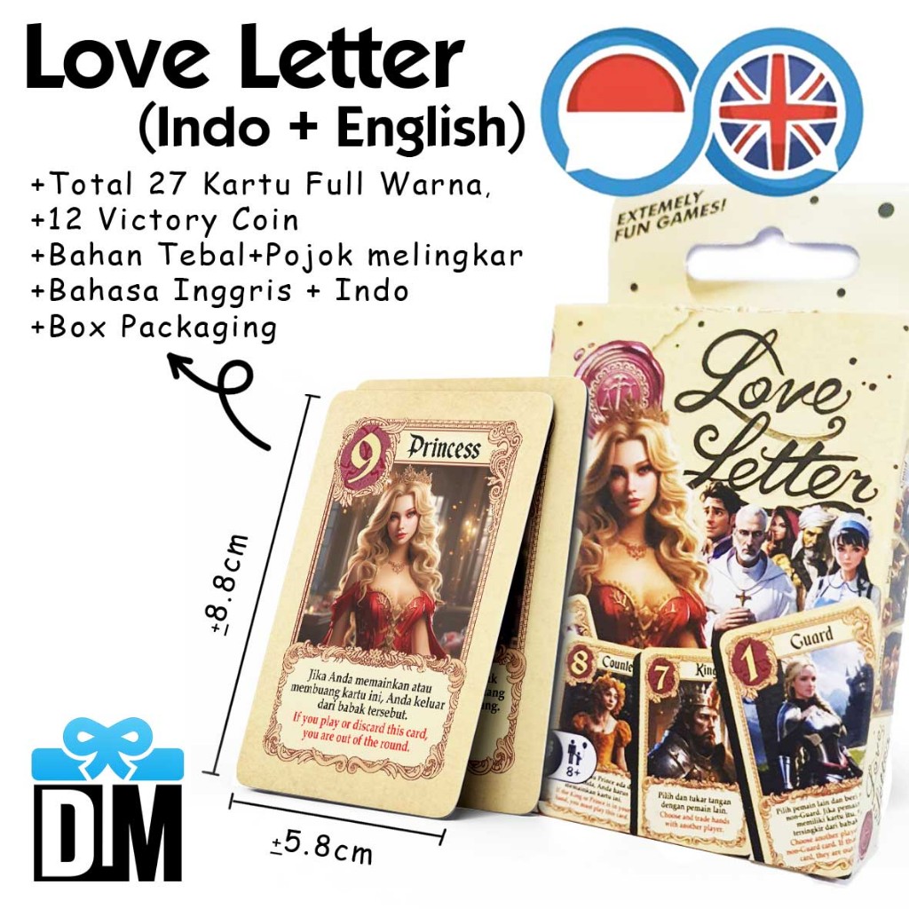Jual Mainan Kartu Keluarga Surat Love Letter Kasih Sayang Princess ...