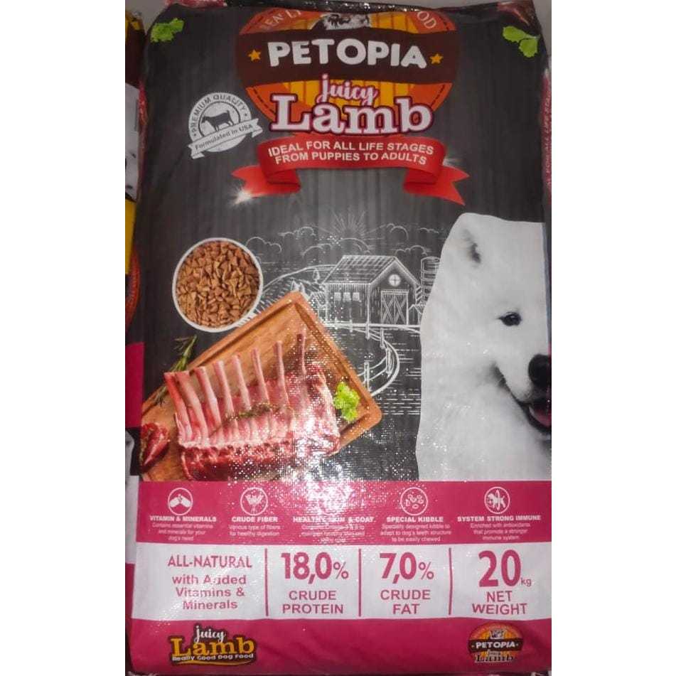 Jual Makanan Anjing - Petopia Dog Varian Beef & Lamb 20kg (REGULER ...