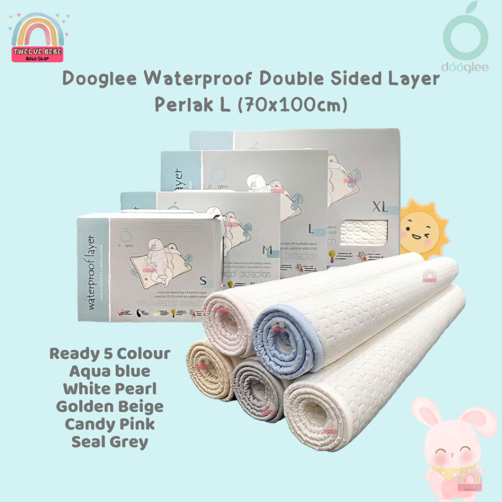 Jual Dooglee Waterproof Double Sided Layer Perlak Size L / Perlak Anti ...