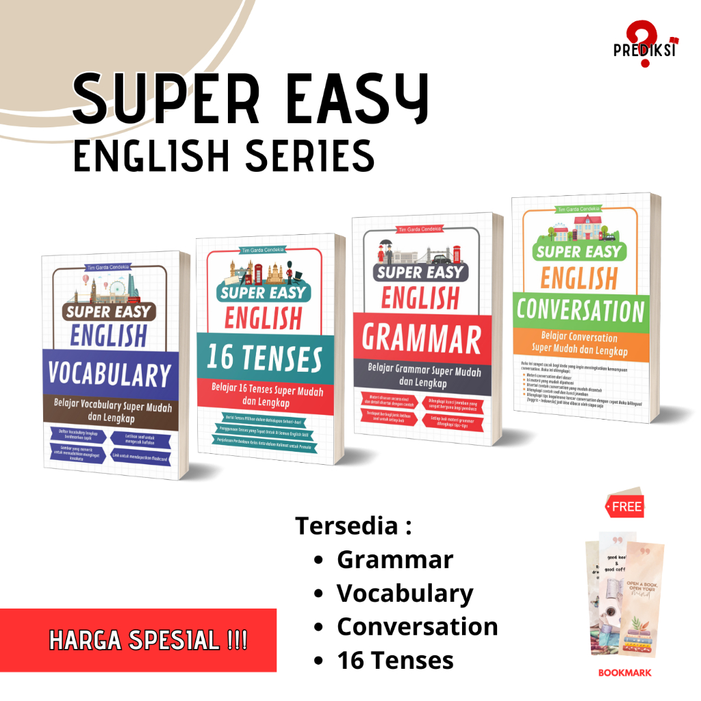 Jual PAKET BUKU BAHASA INGGRIS | SUPER EASY ENGLISH GRAMMAR ...