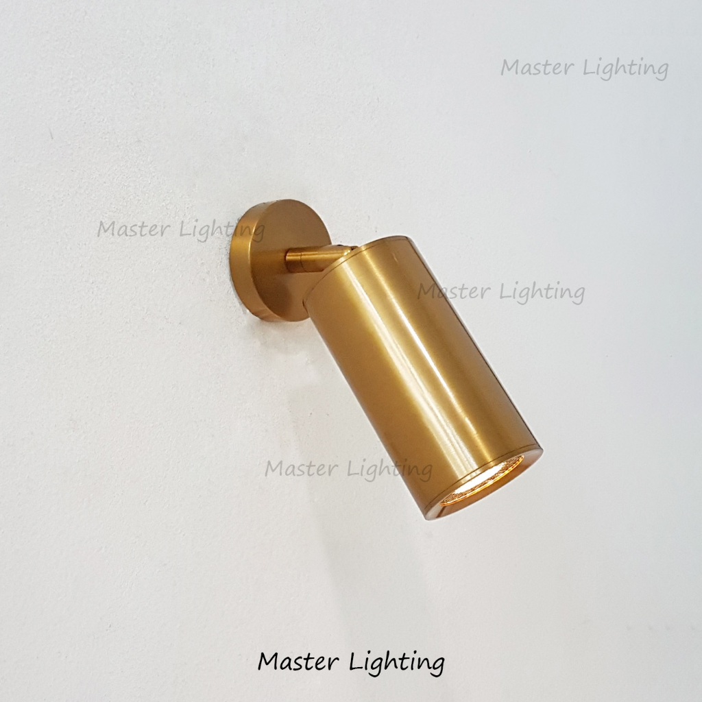 Jual D934 Lampu sorot spotlight dinding gold plafon tempel Mr16 ...