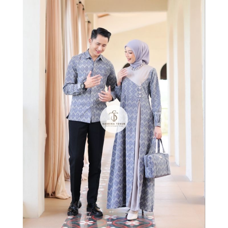 Jual SABRINA TENUN - ADZA & ADZILA COUPLE SOFT DENIM SILVER ABU | Shopee Indonesia