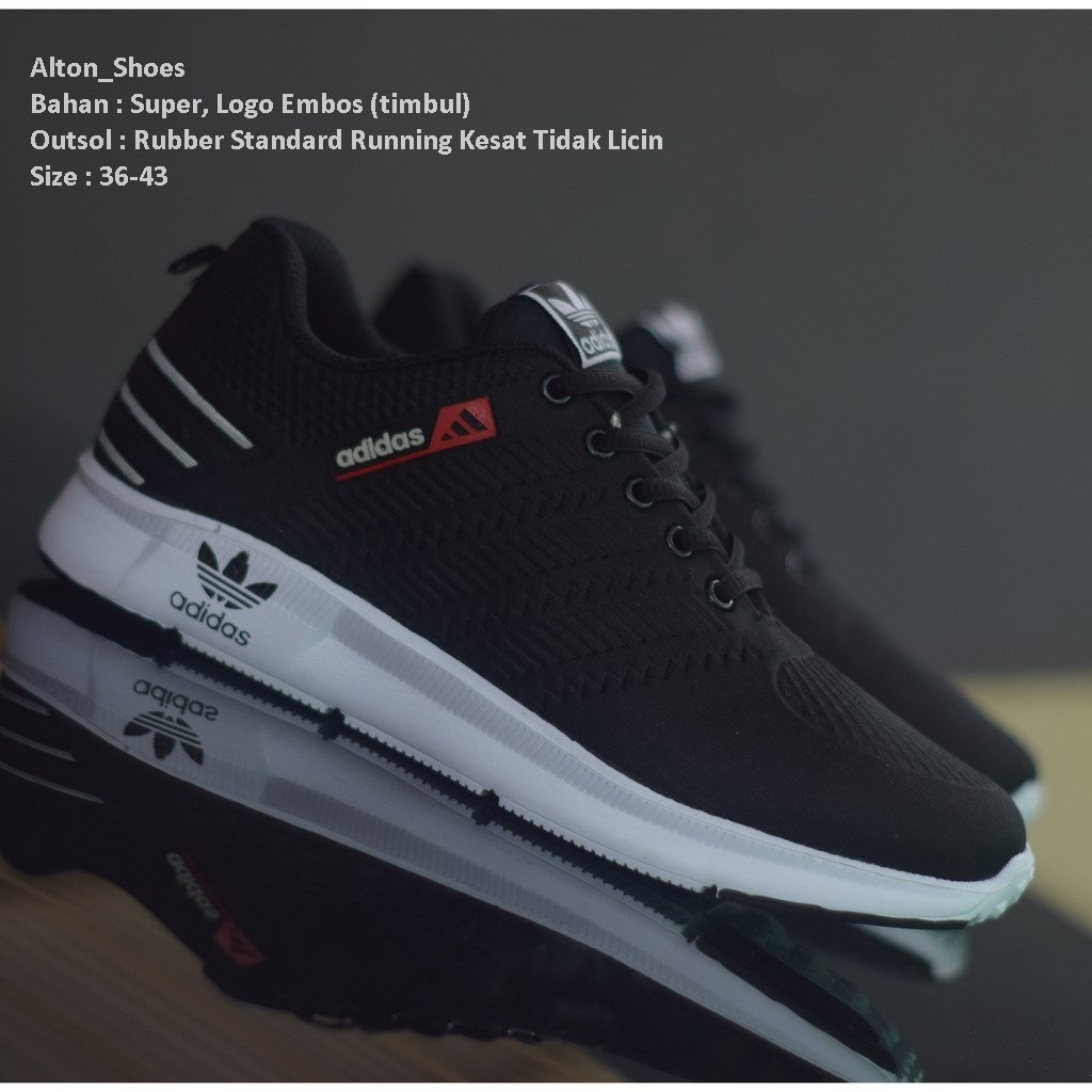 Jual Sepatu Running Pria Wanita Galaxy M Black White | Sepatu Sekolah ...