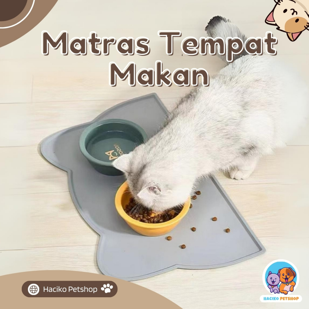 Jual [HACIKO PETSHOP] Matras Tempat Makan Kucing Anjing Pet Food Mat ...