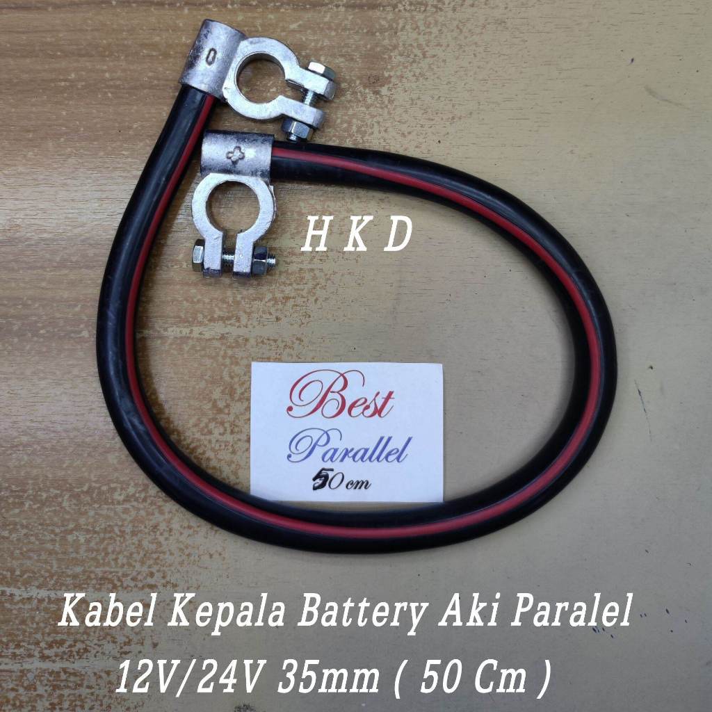 Jual KABEL KEPALA AKI ACCU MOBIL PARALEL 12V/24V 35MM PANJANG 50CM " BEST " | Shopee Indonesia