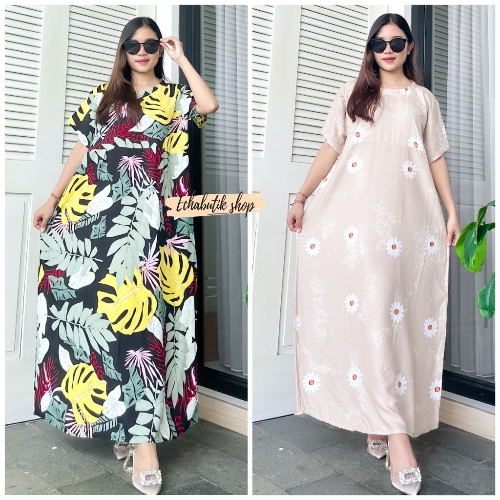 Jual Daster Dress Bali Jumbo Panjang Bigrose || LONGDRES || | Shopee ...