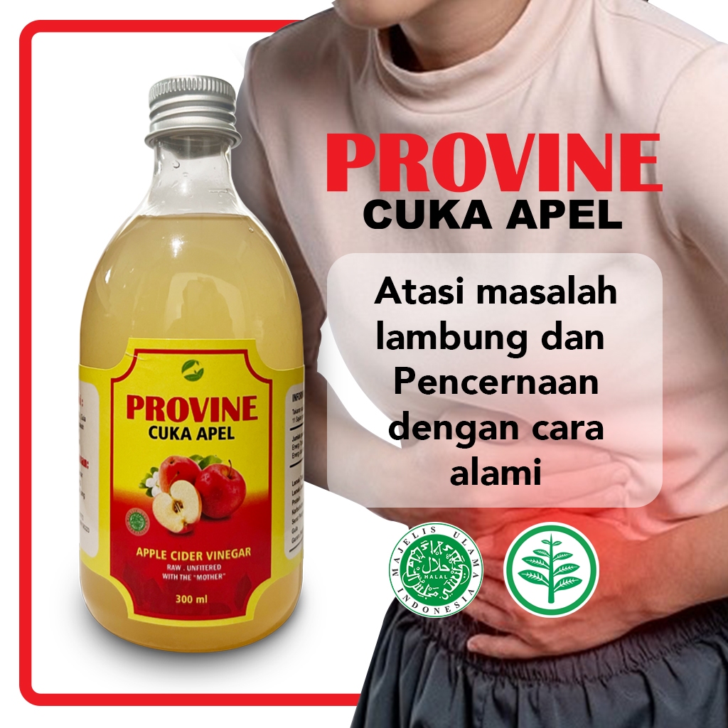 Jual CUKA APEL MURNI ORIGINAL 300 ML | PROVINE APPLE CIDER VINEGAR DIET ...